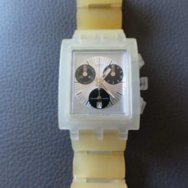 SWATCH Square Chrono SUEK 400C Whitesunday | WatchCharts