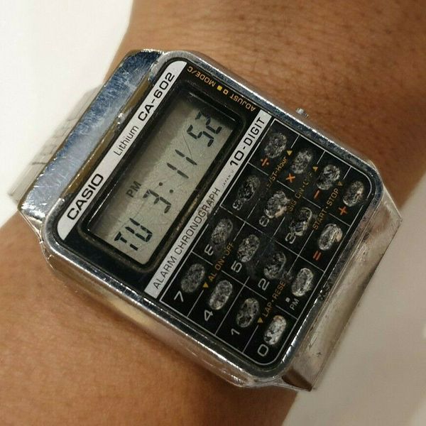 Vintage Casio CA-602 Calculator Alarm Stopwatch Rare Japan Digital ...
