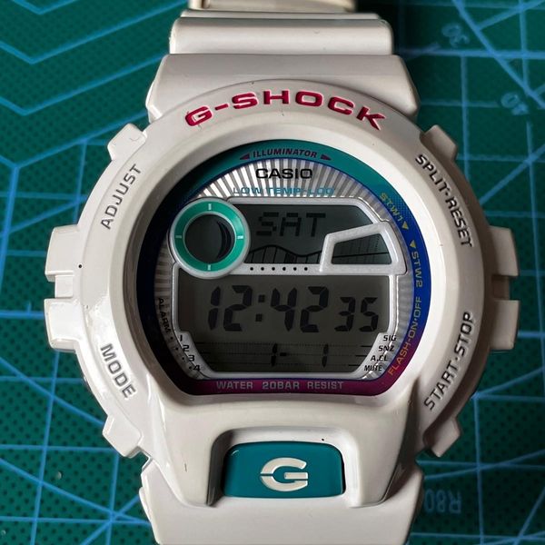 Casio G-Shock GLX-6900 G-Lide White Tyde Graph Moon Phase Japan Made WR ...