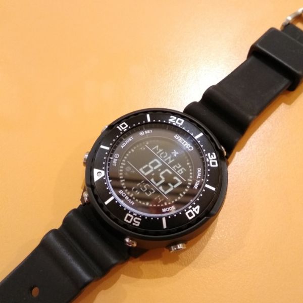 FS: SEIKO Prospex Fieldmaster LOWERCASE SBEP001 Digital Tuna, Solar, GMT, Negative Display ...