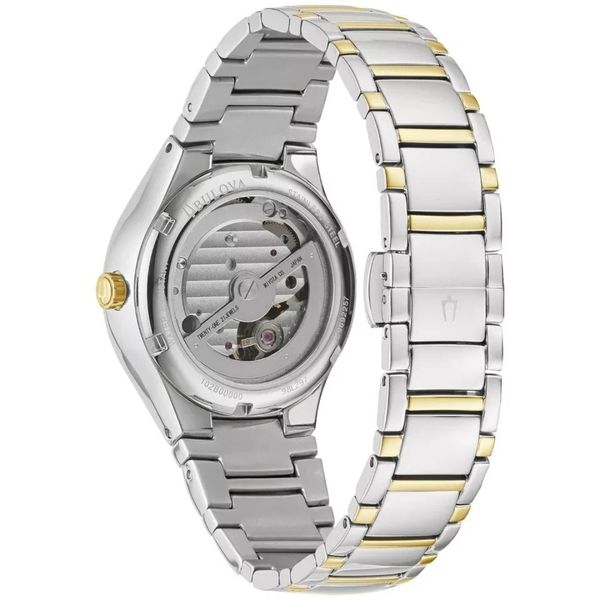 Bulova Women's Automatic Classic Silver Gold Watch Perfume Set 34mm ...