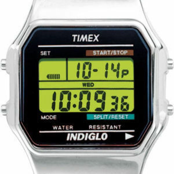 Timex T78582, Men's Digital X-Long Silvertone Expansion Band Watch ...