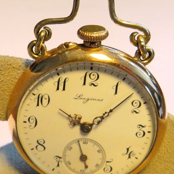 Longines Luxury Solid Gold 585 14K Pocket Watch Neck Watch with ...