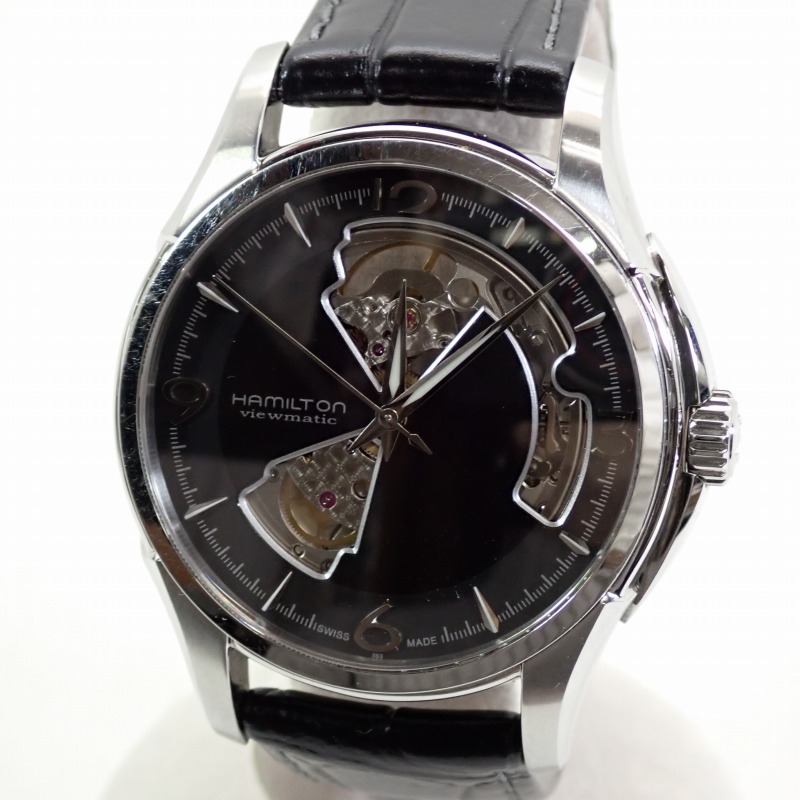 Hamilton [HAMILTON] Jazz master viewmatic open heart SS black dial ...