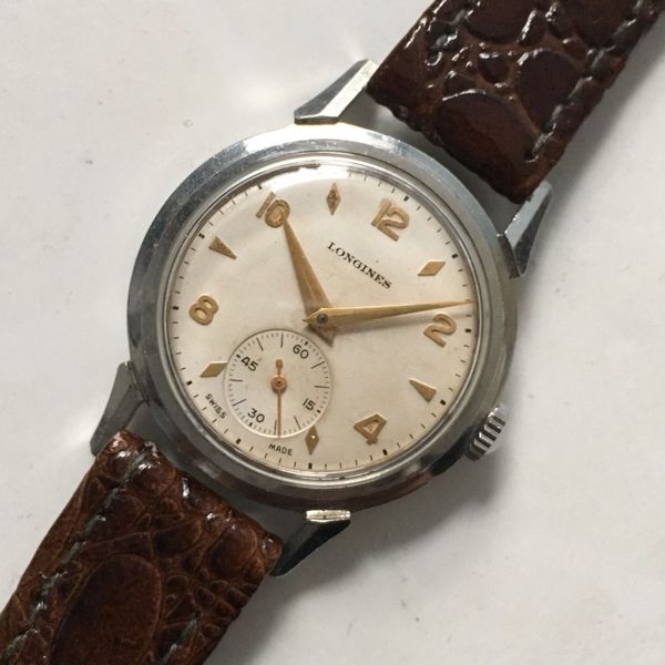 Oversized Longines Calatrava Watch, Mechanical Cal 23z, Stainless Steel ...