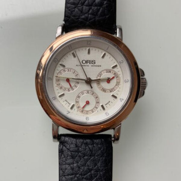 Rare Oris Calendar Watch Ref 7434-63. 18k Gold Bezel | WatchCharts ...