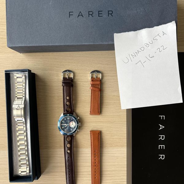 [WTS] Farer Cresta Chronograph With Bracelet & 2 Straps PRICED TO SELL ...