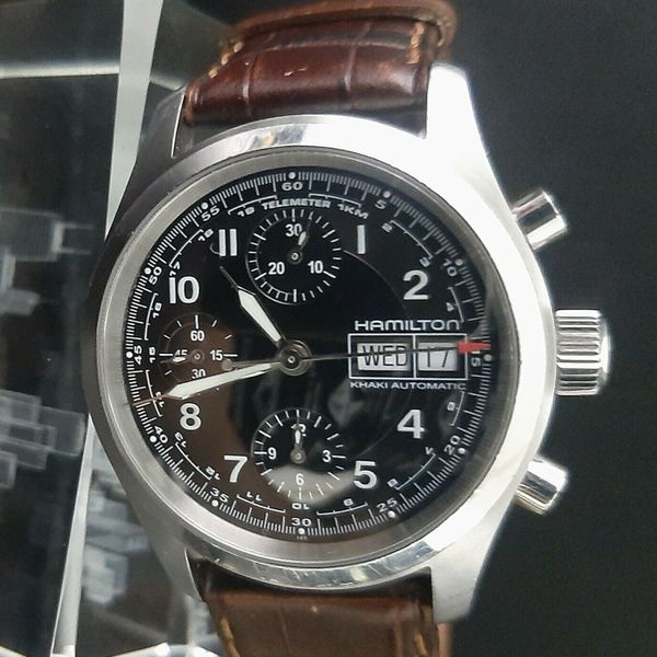 Watch Hamilton Khaki Chronograph Automatic Aviator Mod. H714560 Valjoux ...