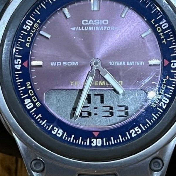 Exquisite Casio AW-80 Telememo 30 Ana-Digi WR500M Quartz Gents Watch ...