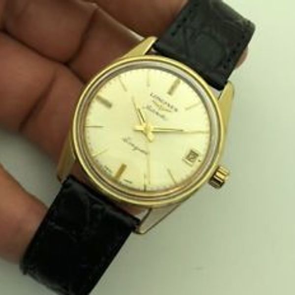【送料無料】longines conquest gold amp; steel automatic 34mm cal 291 vintage ...