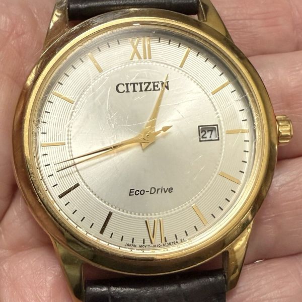 Citizen Eco-Drive Menâ s Watch J810-S095671 with Date Original Brown ...