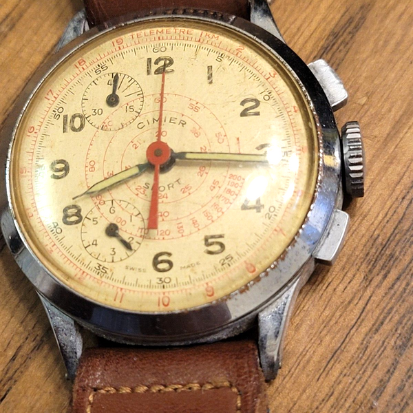 Vintage Cimier Sport Chronograph Men's Mechanical Wind Watch ...