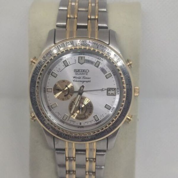 Seiko Quartz World Timer Chrono | WatchCharts Marketplace