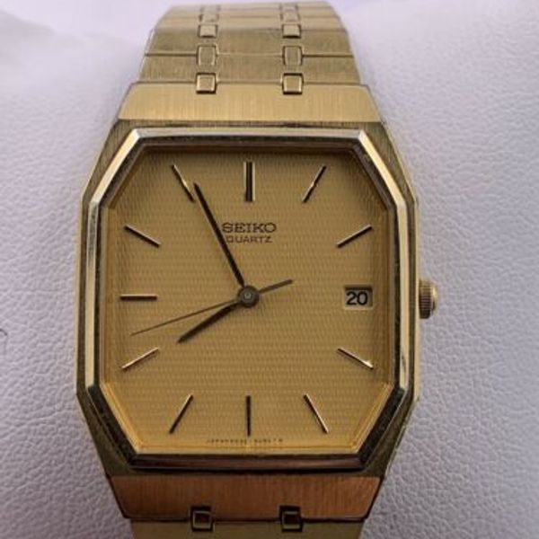 Vintage Mens Seiko Quartz Date Gold Tone 6532-5059 Watch R0 | WatchCharts Marketplace