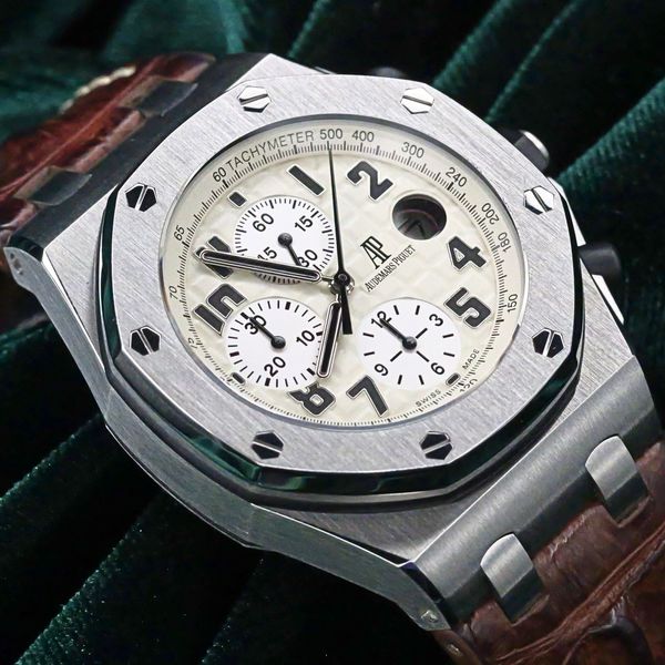 FSOT: Audemars Piguet Safari 42mm White Dial Stainless Steel MINT FULL ...