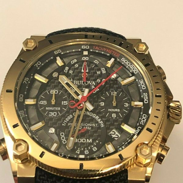 BULOVA Precisionist Chronograph Quartz Black Dial Men's Watch Item No ...