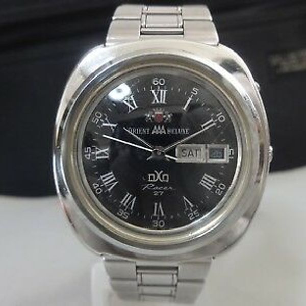 Vintage 1967-69 ORIENT Automatic watch [AAA Deluxe Racer] 27J Cal.4973 ...