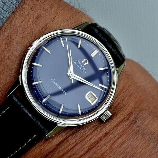 MEN'S OMEGA SEAMASTER DATE AUTO 562 SUPER DARK BLUE DIAL ST/ST 1966 ...