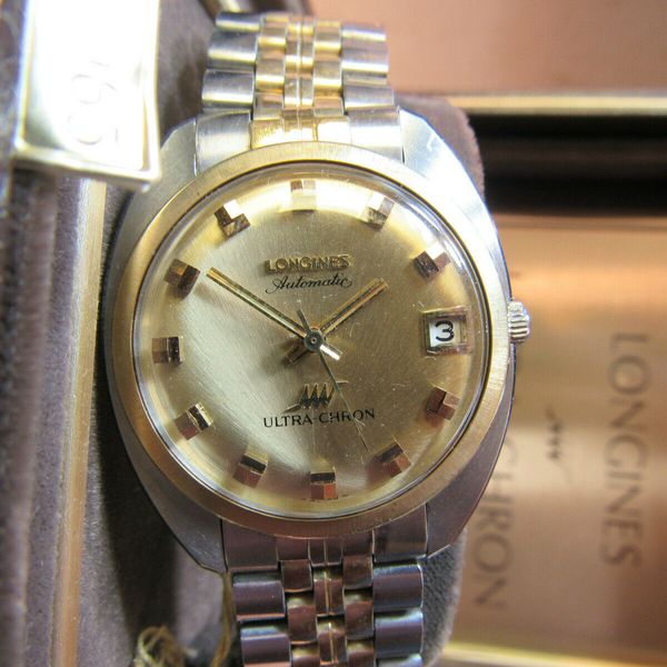 Vintage Longines Ultrachron Automatic Stainless and 14k Gold | WatchCharts
