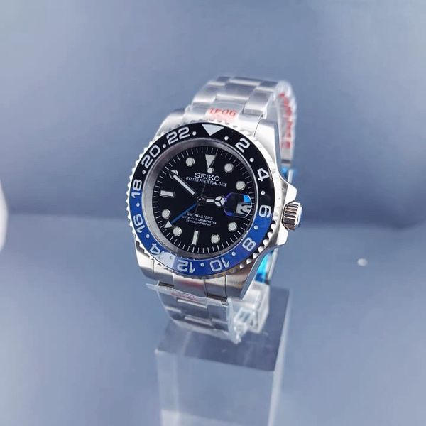 Seiko Batman GMT Automatic Watch Custom Mod | WatchCharts Marketplace