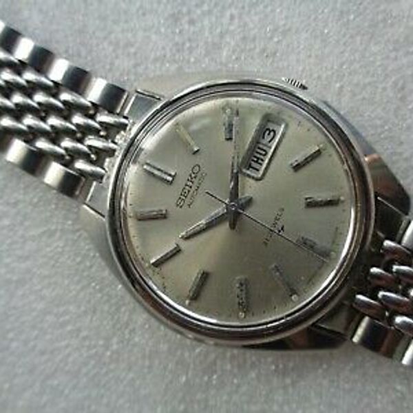 ORIGINAL DIAL VTG SS SEIKO 7006-8002 GRAY SILVER FACE MEN'S AUTOMATIC ...