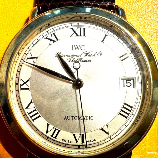 IWC 18K solid gold, white Face, Men's Watch - 3209 | WatchCharts ...