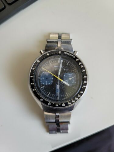 VTG RARE Seiko Bullhead Chronograph Watch 6138-0040 For Repair Fishbone ...