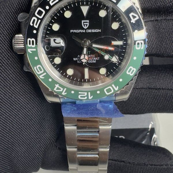 Pagani Design Pd1662 GMT SPRITE BEZEL Automatic Wristwatch Left Crown ...