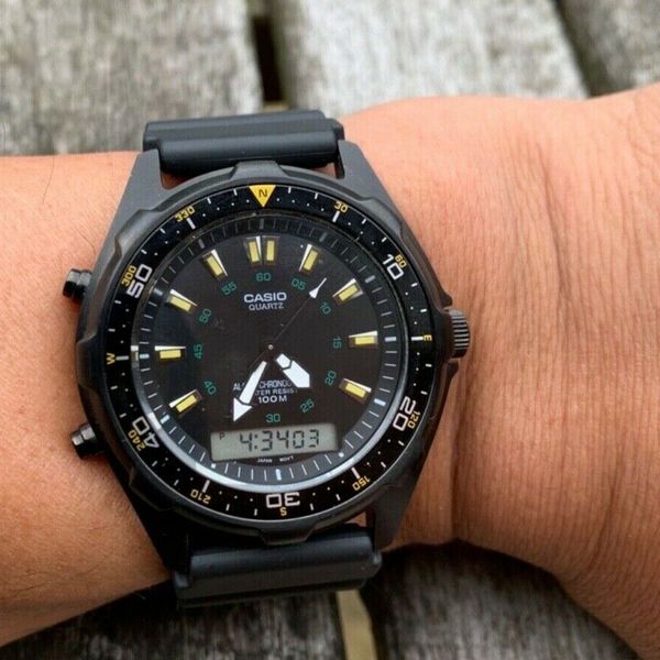 Casio AMW360B-1A1V "Arnie" All black sports watch | WatchCharts Marketplace