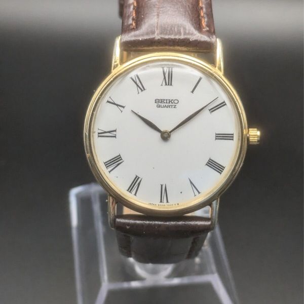 Seiko 6430-7010 Goldtone 1981 Two Hand Classical Dial - Excellent ...