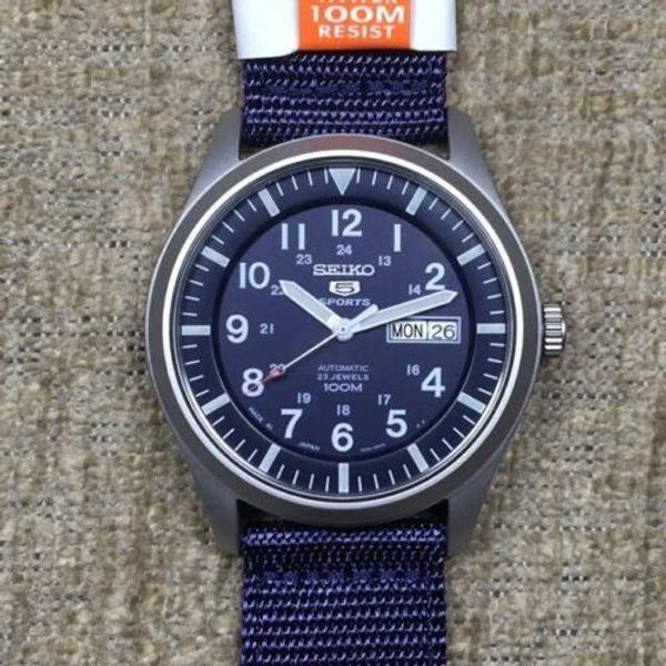 Seiko 5 Automatic Nylon Strap Men's Watch SNZG11J1 + Worldwide Warranty ...