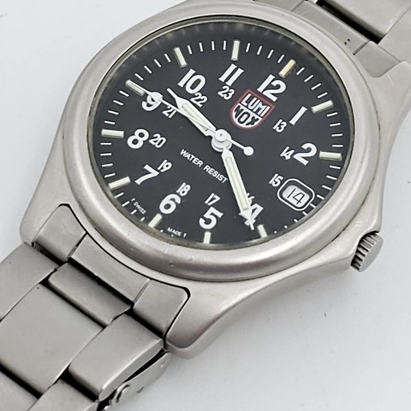 LUMINOX H3 MBM Vintage Men's Watch Black Dial Runs Great 36mm ...