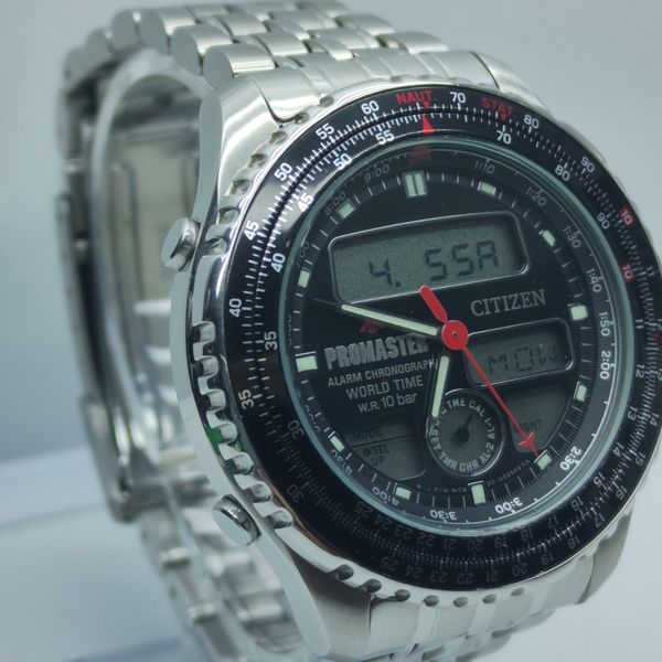 NEAR MINT Vintage Citizen PROMASTER C420-Q02071 K Alarm Chrono (1990s ...