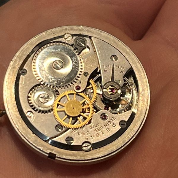 Vintage Elgin Deluxe Shockmaster men's watch 685 18J Good balance ...