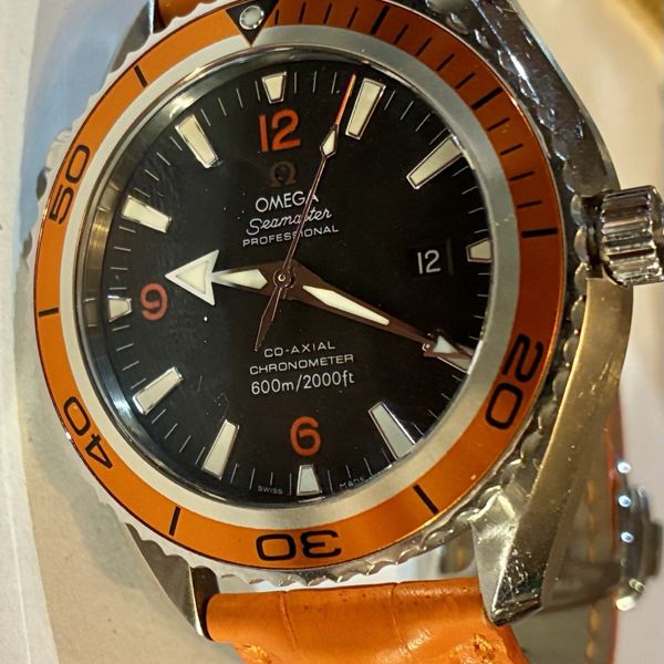 Omega Seamaster Planet Ocean Mens Chronograph Watch Runs With Serial ...