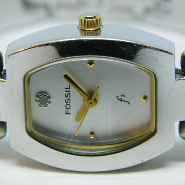 Fossil F2 ES-9333 All Stainless Steel Quartz Women's Watch Sz.5 3/4 ...
