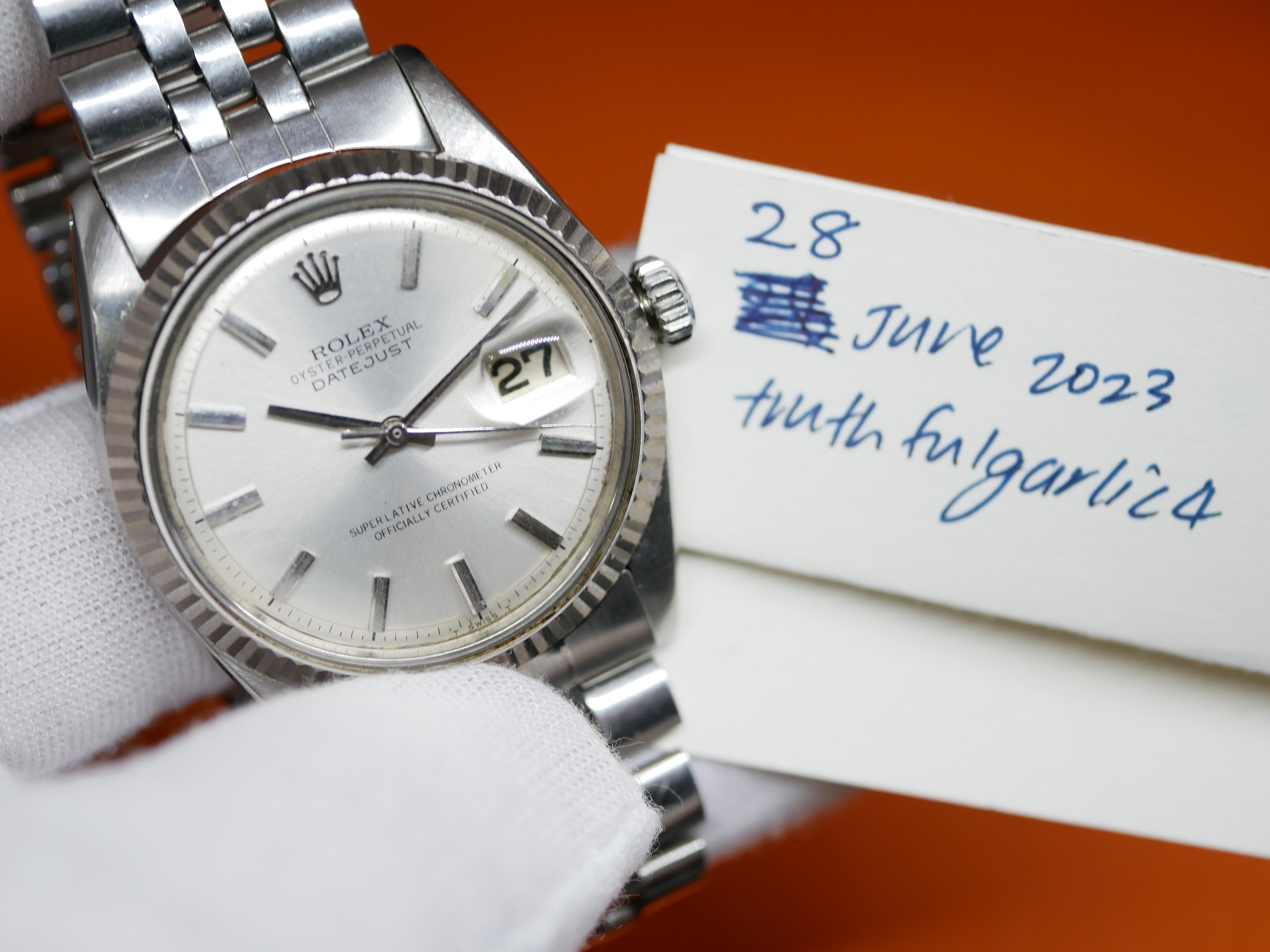 [WTS] Rolex Datejust White Gold Bezel 1601 for $3099 or $2799 (without ...