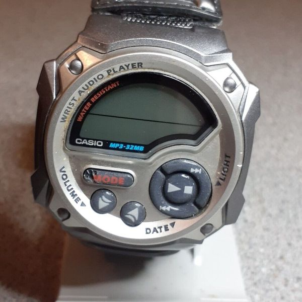 Mens Casio Watch. MP3 Player. Model WMP-1. Untested so spares/repair ...