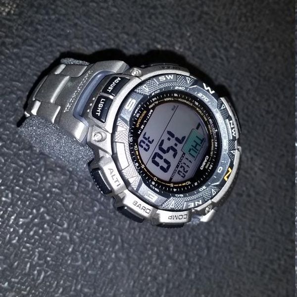 SOLD: Casio Protrek Pag-240t titanium Triple Sensor | WatchCharts