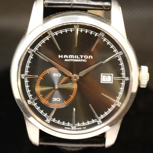 [WTS] Hamilton Railroad watch black dial, small seconds hand and black ...