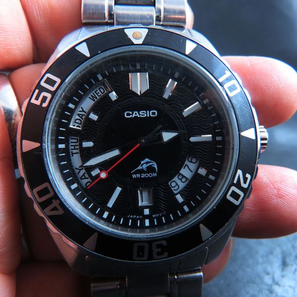 MDV-103 Casio Swordfish Diver 200M Special Daydate Quartz Men Watch ...
