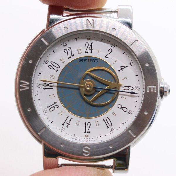 Vintage Seiko 5Y37-6000 Levante Maritime 24h Watch 36 mm Fresh Batt ...