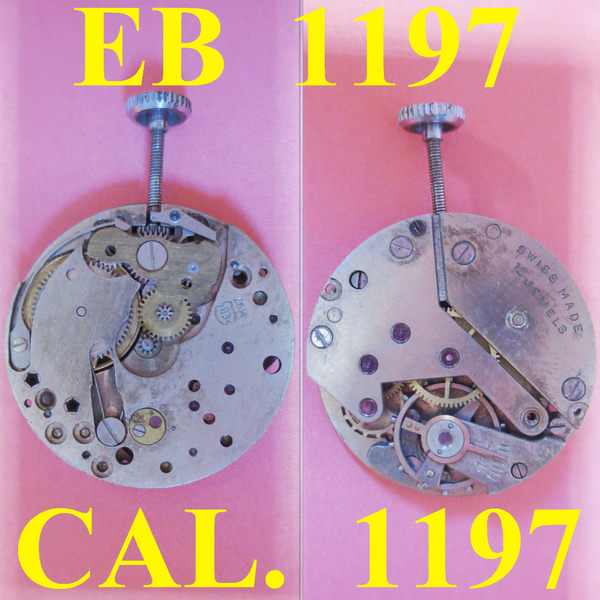Movement Cal. EB 1197 Movement Manual Old Watch For Parts Not Working ...
