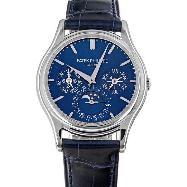 FS- Patek Phillipe 5140P-001 Perpetual Calendar Blue Dial Box Papers ...