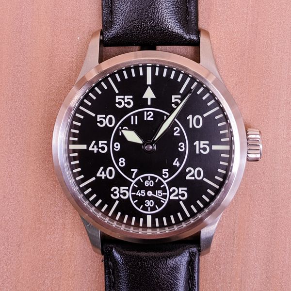 Wilson Watch Works flieger type B swiss manual wind movement (Unitas ...