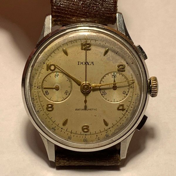 Vintage Doxa Chronograph Valjoux 22 Movement,(Stainless Steel,Jumbo ...