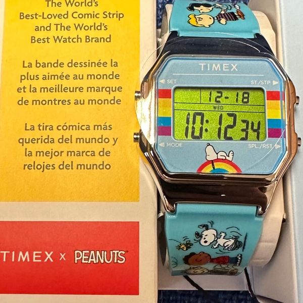 Timex T80 Snoopy digital watch w/ exclusive Peanuts gang watch band ...