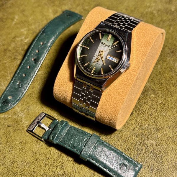 Seiko Quartz Vintage Type II 1970s 0903-8140 Stainless & Leather Strap ...
