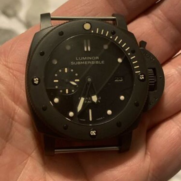 Panerai Firenze 1860 Black Ceramic Titanium 44mm Submersible DiverWatch ...
