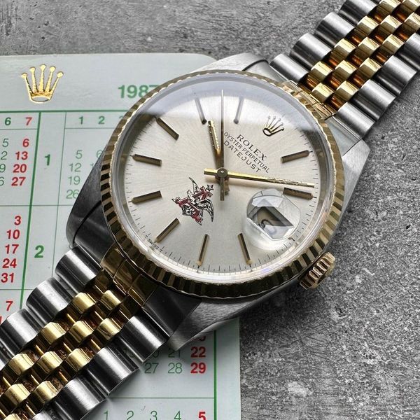1987 Rolex 16233 Two Tone Datejust - Anheuser Busch Logo Dial ...